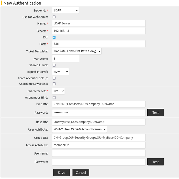 External Authentication - IACBOX