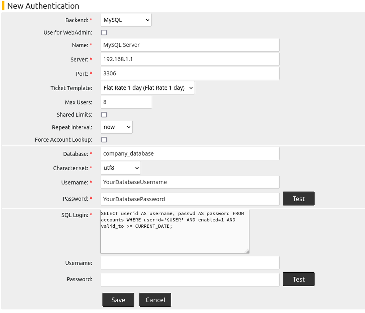 External Authentication - IACBOX